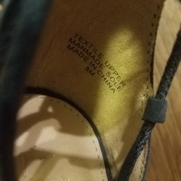 LOFT | Shoes | Ann Taylor Loft Navy Suede Ankle Wrap Heeled Shoe | Poshmark